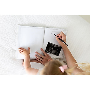 Little Pear Chevron Baby Book, Baby Keepsake, Baby Memory Book, Baby Girl or Baby Boy Photo Album Gender-Neutral, Gray