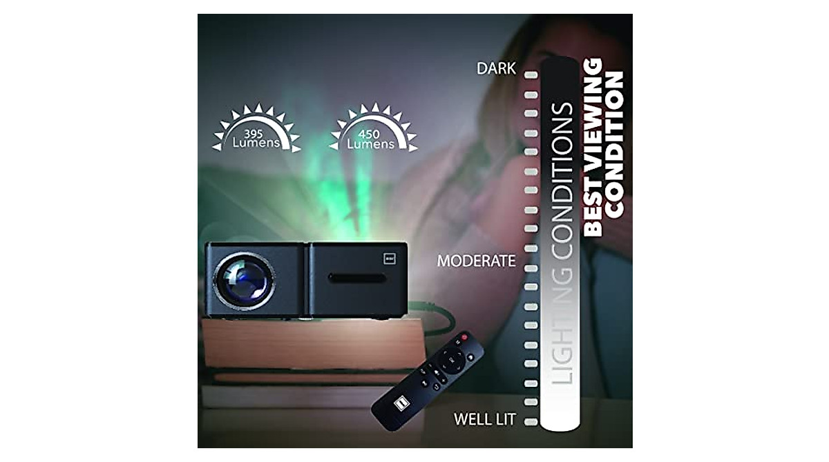 RCA RPJ167 4K WiFi Bluetooth Projector - 300" Home Theater Upgrade