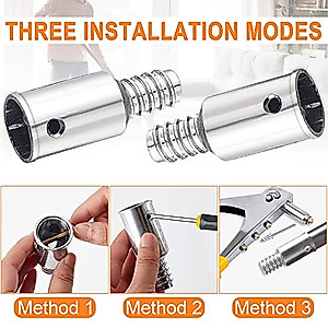 Neatbuddy Threaded Tip Replacement Repair Kit,Aluminum Threaded Handle Tips for 3/4 inch (0.8 inch) Wood or Metal Poles 1 Set
