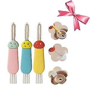 Cup Lid Cleaning Brush, 3 in 1 Multi-Function Silicone Cup Lid Gap Cleaner, Multi-Style Cup Lid Cleaning Brush, Used for Bottle Gap Narrow Space, Household Kitchen Cleaning Tools (B-3 Pcs)