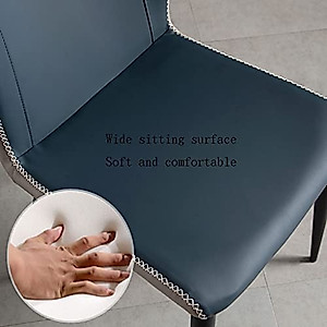 LAREDU Kitchen Dining Chair Set of 6 PU Leather Kitchen Living Room Lounge Counter Chairs Ergonomics Seat Sturdy Carbon Steel Metal Legs (Color : Red)