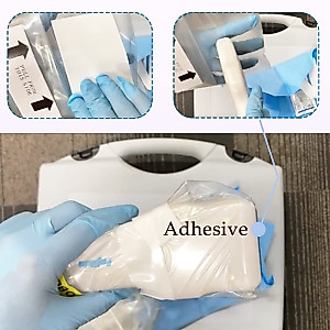 Ultrasound Probe Cover with Adhesive, Transducer Disposable Clear Latex-Free Sterile Protector, Packaging Individual, 50 Pcs (6" x 48")