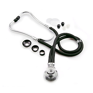 McKesson Sprague Rappaport Stethoscope, Double-Sided Chestpiece, Black, 16 in, 1 Count