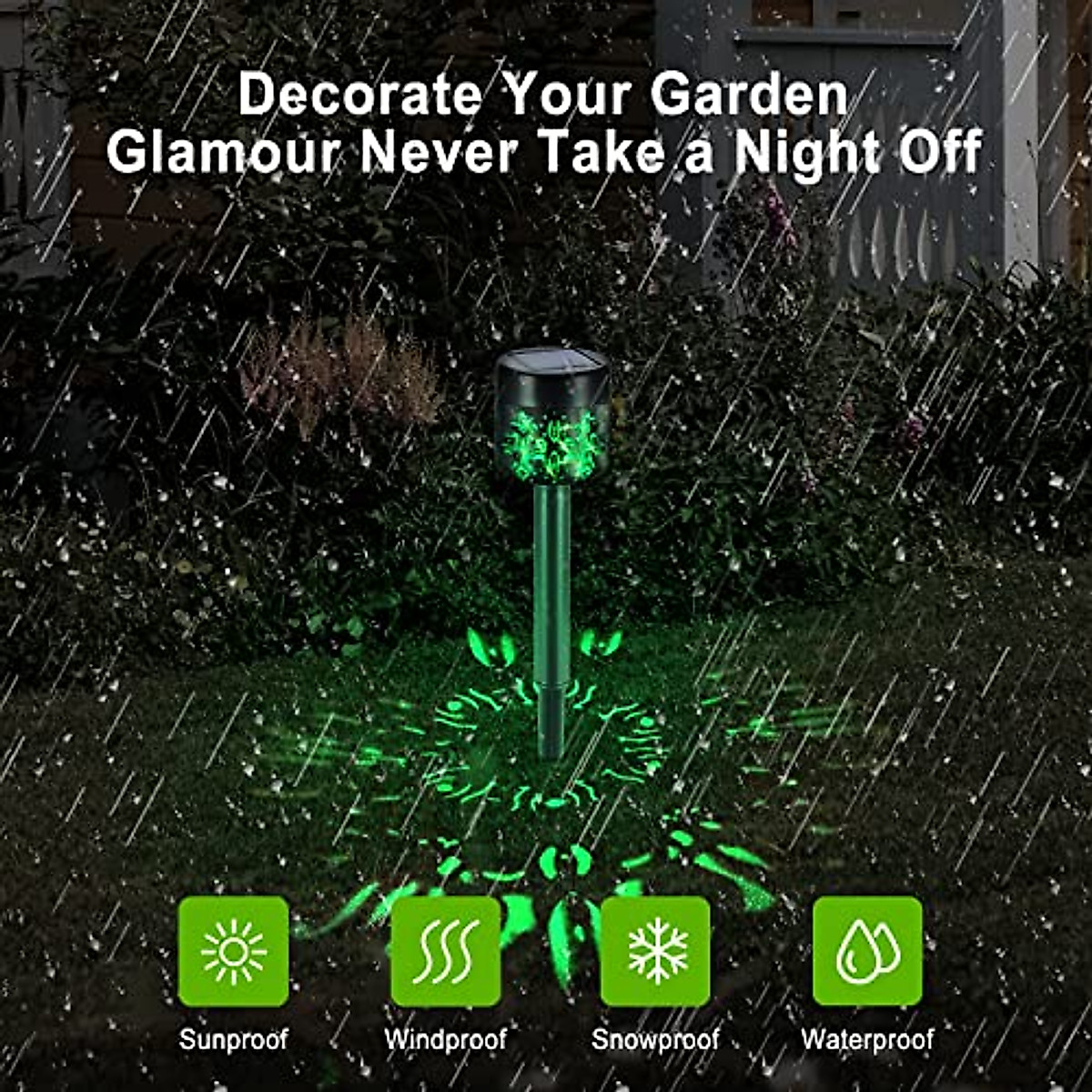 Wenhuidr 8 Pack Solar Lights Outdoor Waterproof, 7 Colors Garden Lights Solar Powered Waterproof, Outdoor Solar Lights Walkway for Patio, Lawn, Yard and Landscape