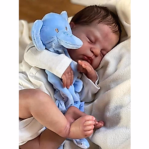 Anano Realistic Newborn Reborn Baby Doll Boy 20 Inch Handmade Soft Lifelike Baby Boy Doll Silicone Vinyl Life Size Babys Dolls