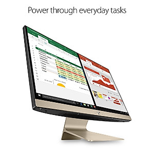 ASUS AiO 27” All-in-One Desktop Computer, AMD Ryan 7 5700U, 27” LED-Backlit Touchscreen Display with NanoEdge Bezel, 16GB DDR4 RAM, 512GB PCIe SSD, Wired Keyboard and Mouse, Black, Windows 11 Home