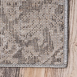 Unique Loom Sofia Collection Area Rug - Grace (5' 1" x 8', Dark Gray/ Gray)