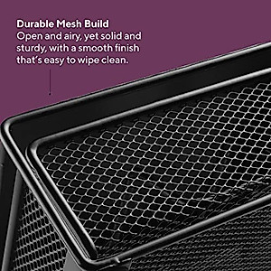 K-cup Coffee Pod Holder for Counter, Coffee Station for Keurig Pods - Coffee Bar Accessories - Caddy Dispenser with Sliding Drawer for Kitchen Organizer - Holds 36 Cups | The Mesh Collection, Black