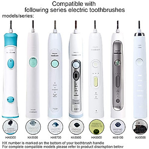 Electric Toothbrush Waterproof Shaft Rubber Pad Compatible with Philips HX6511 HX6530 HX6710 HX6730 HX6920 HX6930 HX6950 HX9140 HX9340 HX9350 HX9160 HX939V Universal Waterproof Rubber Seal Ring