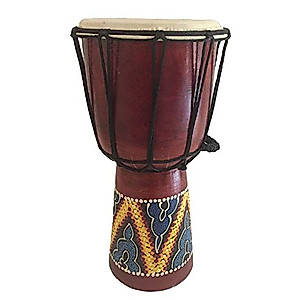 JIVE Djembe Drum Bongo Congo African Drum Wooden Hand Drum Professional Sound (12" High - Painted)