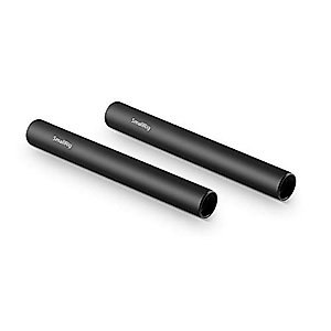 SmallRig 15mm Camera Rods (4 inch) 15mm Rail Rod Support System 15mm, Monitor Mount, 15mm LCD Mount, Follow Focus, Matte Box - 1049