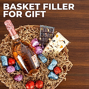 2.2 LB Kraft Shredded Paper for Gift Baskets, Effective Crinkle Paper and Basket Filler, Ideal for Gift Box Stuffing and Handmade Decoration, Birthdays, Weddings, Anniversaries, and All Occasions