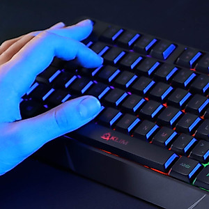 Klim Chroma Gaming Keyboard Wired USB + 2 ms Response Time + Backlit Keyboard for PC & MAC (Renewed)