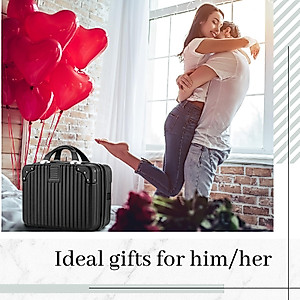 Amylove Adult Game Toy Storage Organizer Case for Women and Men Lock Box Toy Organizer Travel Bag Game Toys Storage Bags Locking Storage Box Travel Bag for Toys, 12.6 x 9.8 x 6.7 Inch (Black)