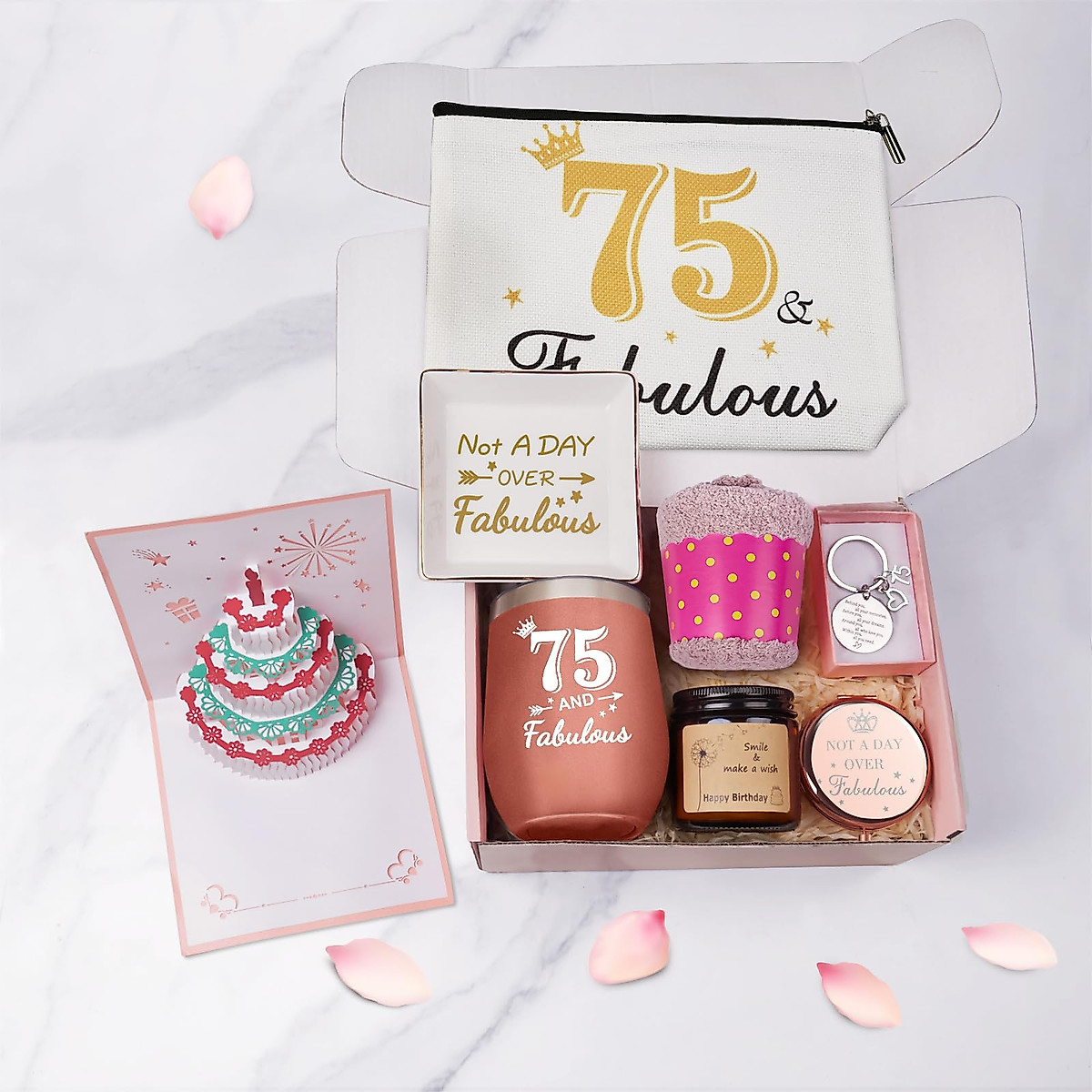 75th Birthday Gifts For Women, Happy 75th Birthday Gifts For Her Best Friend Mom Sister Wife Turning 75, Gift For 75 Year Old Woman Birthday Unique, Funny Birthday Gift Box Ideas