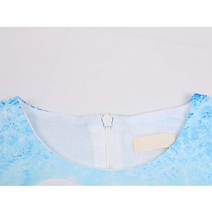 WYYXXT Little Girls Princess Dress Infant Toddler Summer Cartoon Print Casual Shirtdress (5T,Blue)