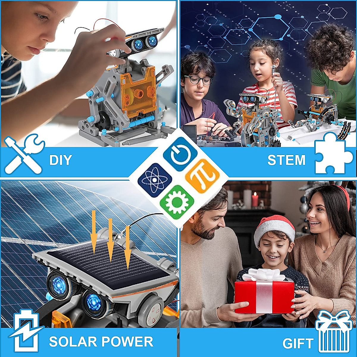 Science Kits for Kids Age 8-12 Solar Robot Kit Learning Building STEM Toys Experiments Projects for Kids 6-8, Educational Solar Robot Toy for 8 9 10 Year Old Boys Girls Christmas Birthday Gifts
