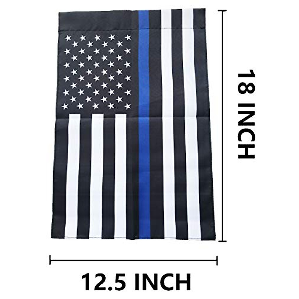 ERT Thin Blue Line Garden Flag Double sided 12.5 x 18 Inch Police Flag American Flag Made by Oxford lawn decoration