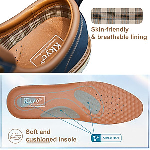 Kkyc Men's Comfortable Business Casual Dress Shoes, Classic Fashion Lace up Work Shoes 11M (Blue)