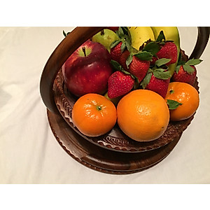 Special DAY Wedding LOVE Gift Wooden Collapsible Fruit Basket (12"x12"x12") Elegant Wooden Foldable Fruit Basket Circular Hand Crafted Valentine Day Gift