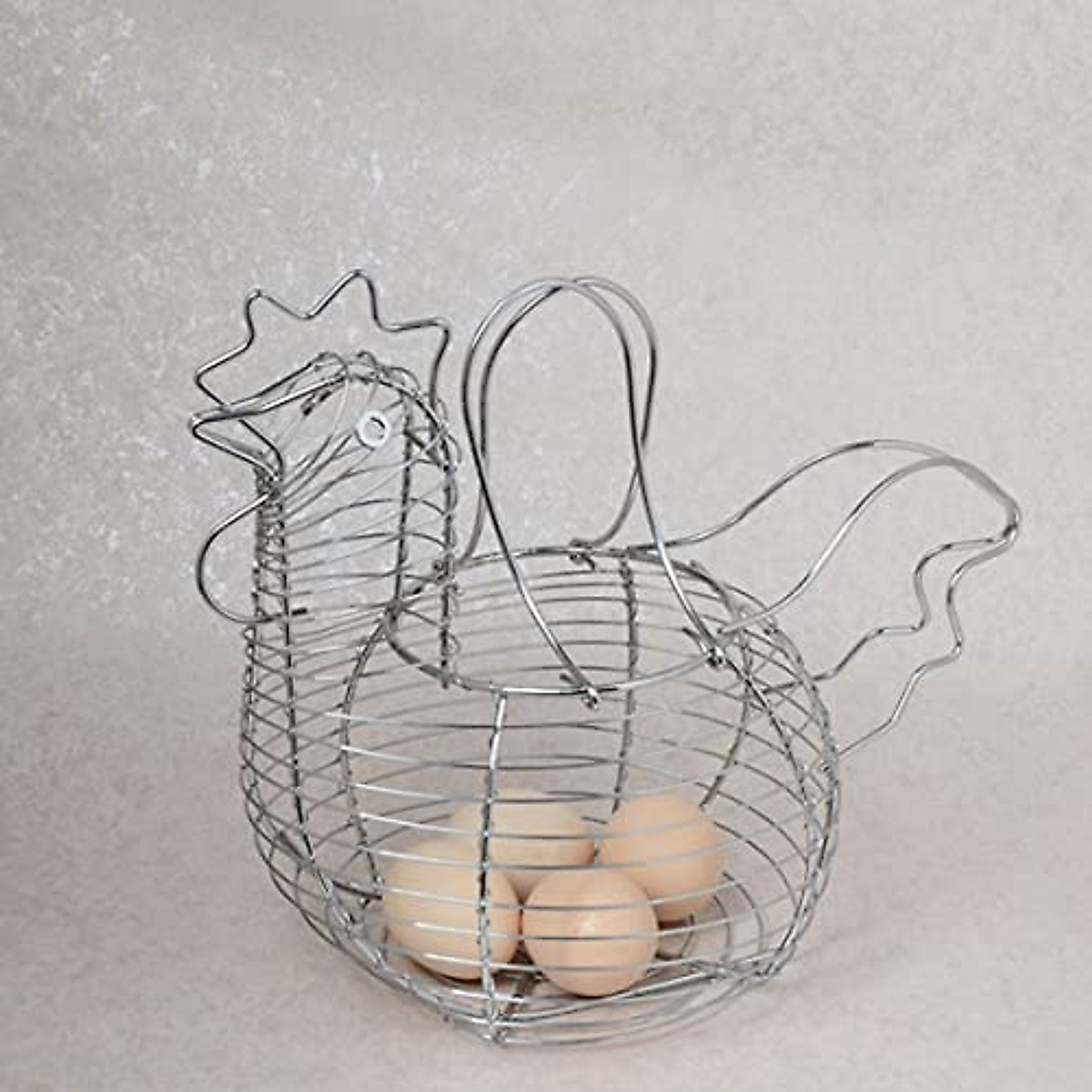 Egg Storage Egg Holder Basket Chicken Shaped Wire Fruit Metal Table Snacks Organizer Kitchen Gadget