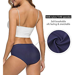 Altheanray Women’s Seamless Underwear No Show Panties Soft Stretch Bikini Underwears 6 Pack(3081M-color12)