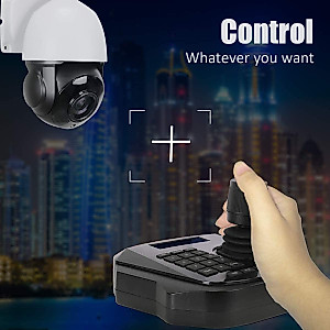 Hsility PTZ Controller 4D PTZ Joystick Controller IP Network Keyboard with LCD Display Screen
