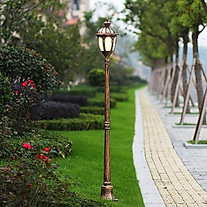 MODEBHD Waterproof Garden Column Lamp Landscape Lantern Patio Pathway Walkway Outdoor Street Light Post Light Outdoor Floor Lamp Table Lamp E27 Decoration Pillar Lights Villa Park Bollard Lamp