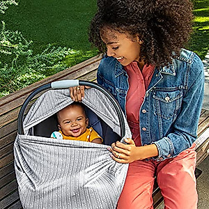 Munchkin Brica XtraGuard 5-in-1 Car Seat Cover and Nursing Cover, Grey