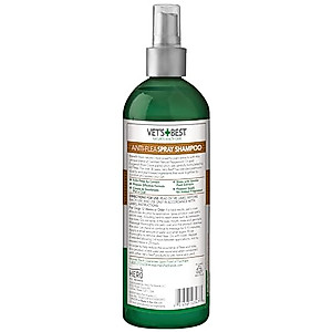 Vet's Best Anti-Flea Spray Shampoo - Dog Flea and Tick Treatment - Plant-Based Formula - Certified Natural Oils - 16 oz