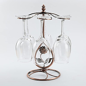 MJWDP Metal Wine Glass Holder Hanging Drinking Glasses Storage Creative Goblet Holder for Bar Home Kitchen Decoration