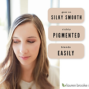 Lauren Brooke Cosmetiques Cream Eyeshadow | Natural Organic Eyeshadow, Richly Pigmented Eye Makeup, Creme Eyeshadow For Women (Rose Brown (Shimmer))