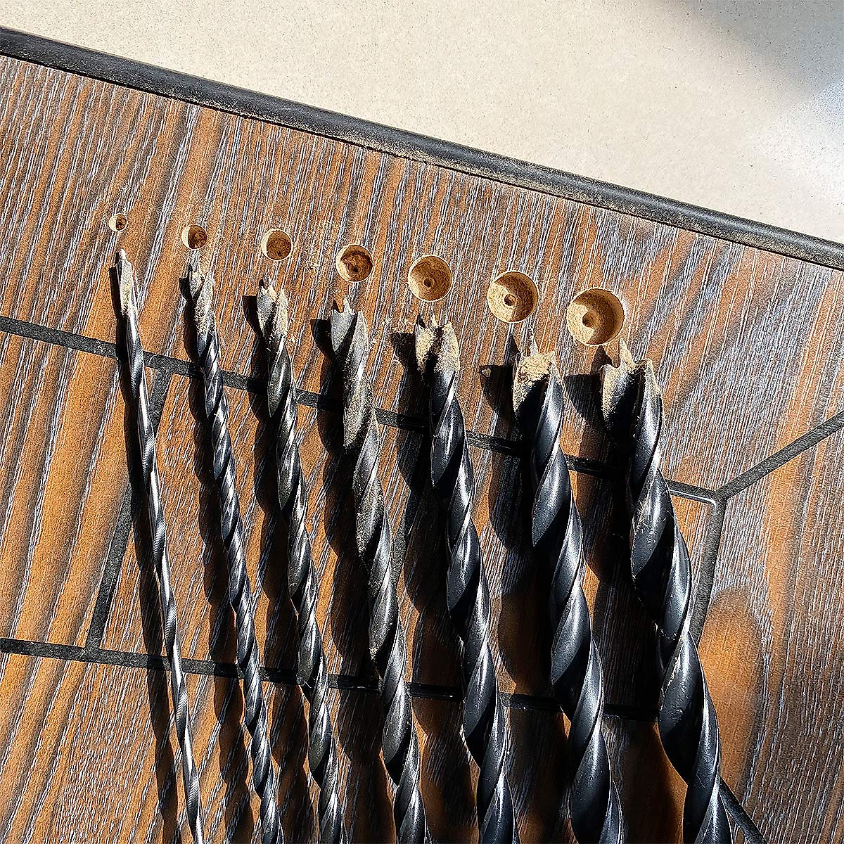 COMOWARE 12" Extra Long Brad Point Drill Bit Set, 12 Pcs High Carbon Steel Long Drill Bit, Long Drill Bits for Wood, Plastic, PVC, Composite & Rubber, 1/8", 3/16", 1/4", 5/16", 3/8", 7/16", 1/2"