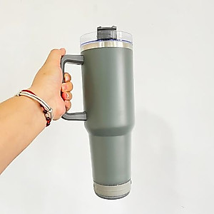 Zidech Music Speaker Tumbler Bluetooth-40 oz tumbler with handle and straw-Insulated Travel Mug - Music Coffee Cup (Grey)