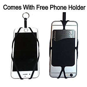 Beaded Women's Universal Lanyard Silicone Strap, Cell Phone Teacher Nurse Keys Keychain Exersize ID Card Badge Holder