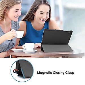 ProCase for Lenovo Tab K10 2021/M10 FHD Plus Case 10.3 Inch (2020 2nd Gen), Slim Smart Cover Stand Hard Shell Case for 10.3" Tab K10 TB-X6C6L TB-X6C6F TB-X6C6X/M10 Plus FHD TB-X606F TB-X606X –Black