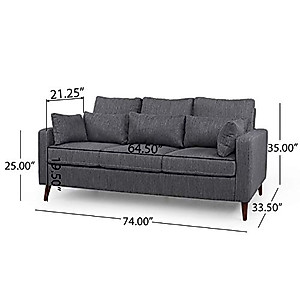 Christopher Knight Home Roselle Sofas, Charcoal + Espresso