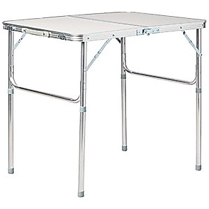 Trademark Innovations Lightweight Adjustable Portable Folding Aluminum Camp Table with Carry Handle