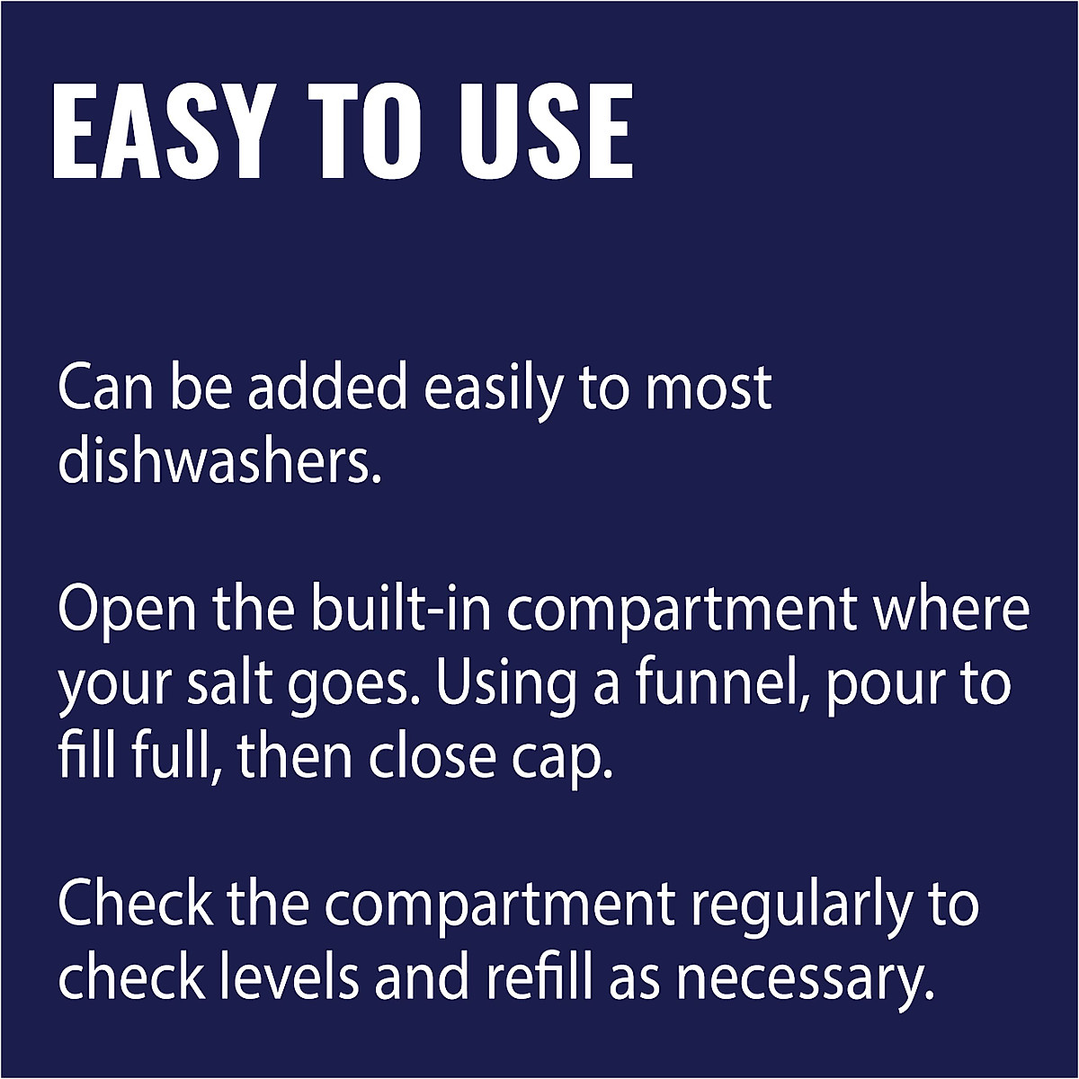 Dishwasher Salt - All-Natural Water Softener Salt for a Clean Finish - Compatible with Bosch, Miele, Thermador, Whirlpool Dishwashers and More - Food-Grade Coarse Sea Salt (5 lb Bag) - Sea Salt Superstore