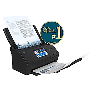 Fujitsu ScanSnap iX1600 Wireless or USB High-Speed Cloud Enabled Document, Photo & Receipt Scanner with Large Touchscreen and Auto Document Feeder for Mac or PC, Black