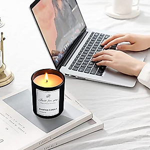 CONNOO 15 Pack 7 OZ Matte Black Candle Jars with Bamboo Lids for Making Candles, Thick Glass Candle Jars Empty Jars in Bulk with lids - Dishwasher Safe