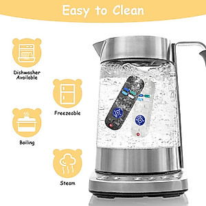 2PCS Silicone Baby Teething Toys, Remote Control Shape Teether Toys with 2PCS Pacifier Clip, Silicone Remote Teether for Baby 3+ Months, BPA Free Baby Teether Toy Frozen/Dishwasher Safe(Black&Beige)