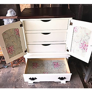 REDODECO Vintage Floral Adhesive Paper Vinyl Shelf Liner Peel Stick Dresser Drawer Sticker Home Deco 17.7inch by 118inch (Multi-Flower3)