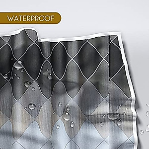 YEZEX Shower Curtain Set with 12 Hooks - Waterproof Polyester Fabric Shower Curtains for Modern Home Bathroom Decorations, Machine Washable, 72"x78"