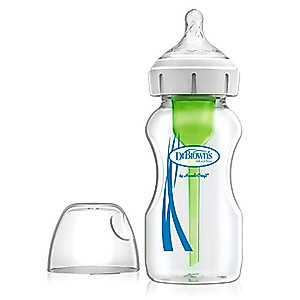 Dr. Brown’s Natural Flow® Options+™ Glass Baby Bottle Sleeves, 100% Silicone, 9 oz, Wide-Neck, Blue (Pack of 2)