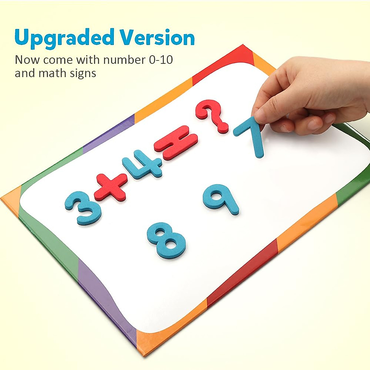 Coogam Magnetic Letters 251 Pcs with Magnetic Board and Storage Box - Uppercase Lowercase Foam Alphabet ABC Magnets for Fridge Refrigerator - Educational Toy Set for Classroom Kids Learning Spelling
