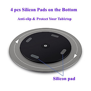 Aluminum 360° Rotation Monitor Swivel Base Computer Screen Monitor Turntable Stand Flat Panel TV Rotating Mat for iMac Laptop Potted Plants Arts Crafts Products Display Stand