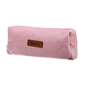 PATIKIL Pencil Case, Large Capacity Pencil Pouch Pen Bag Case Cosmetic Bag Stationery Organizer Portable for Office Home, Pink