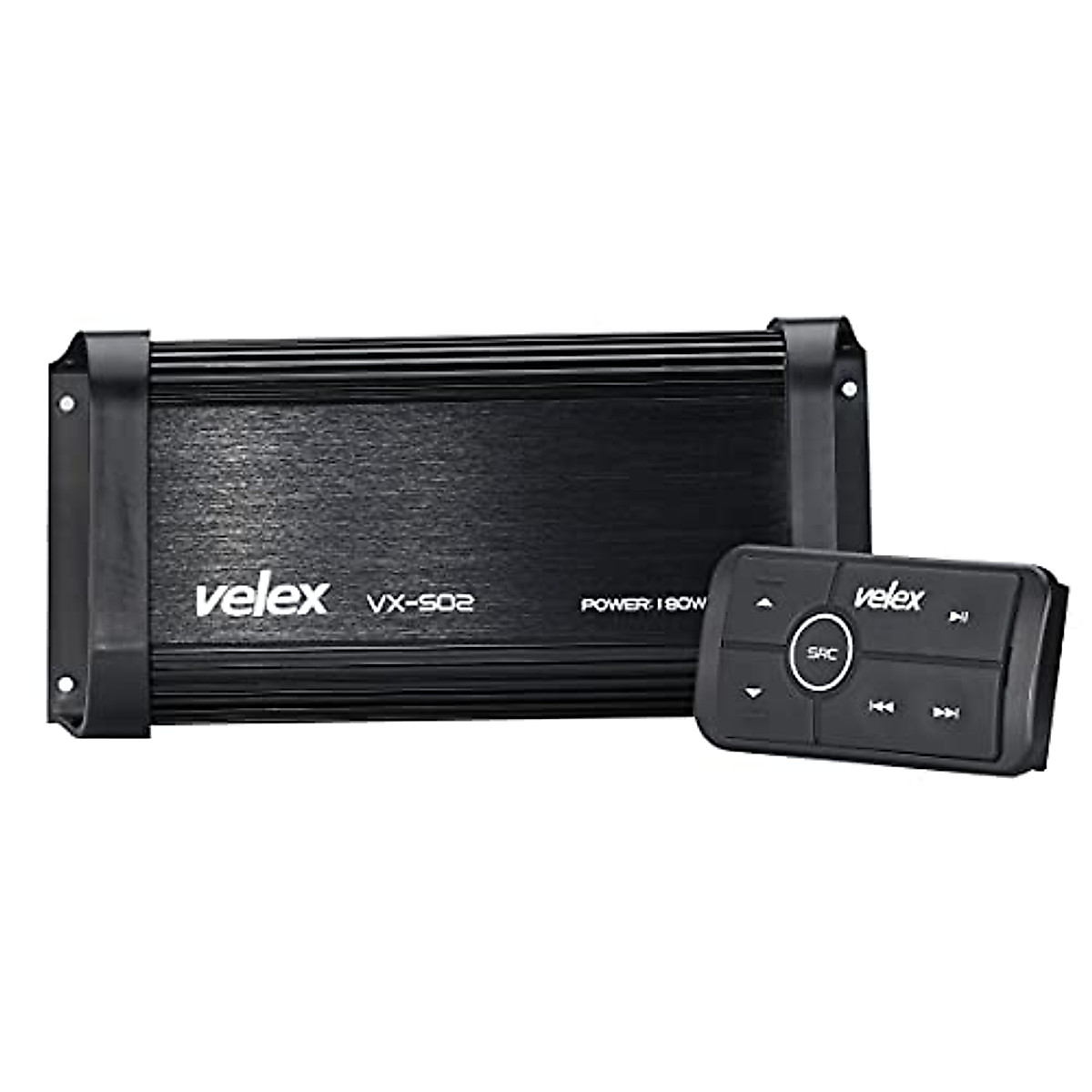 Water Resistant Bluetooth Marine 4 Channel Class A/B Amplifier Media Stereo on Boats UTV ATV Golf Carts and Cars