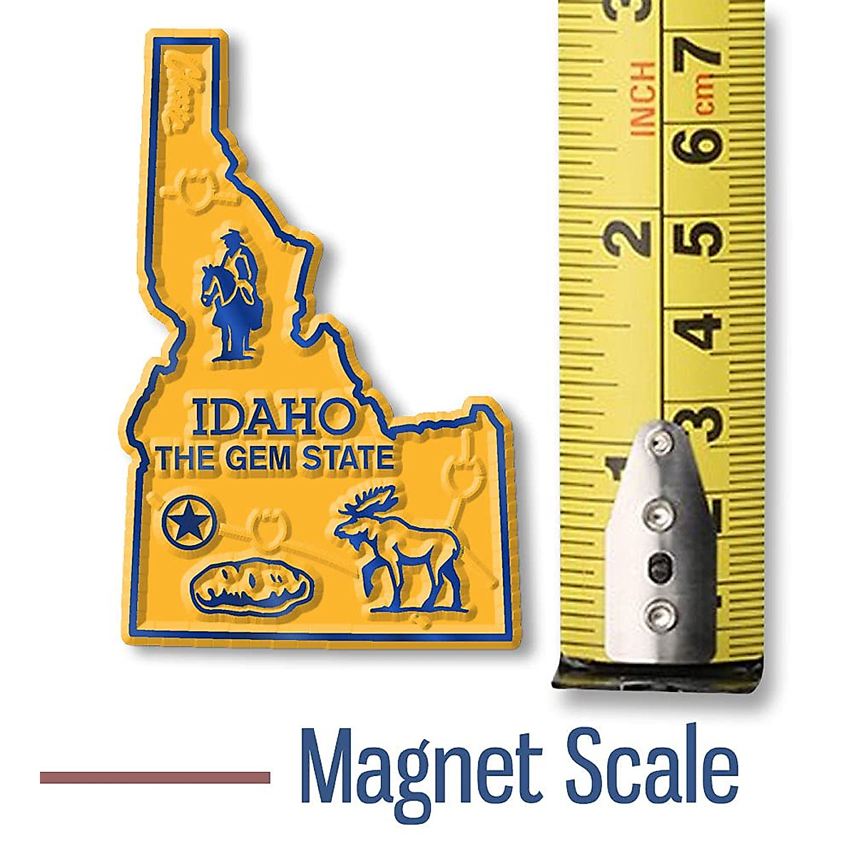 Idaho Small State Magnet by Classic Magnets, 1.7" x 2.7", Collectible Souvenirs Made in The USA